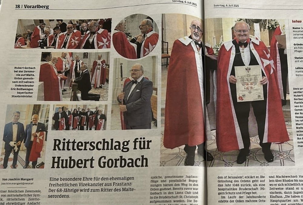 Posse um Ex-Vizekanzler: Hubert Gorbach, Malteserritter Möchtegern - FALTER